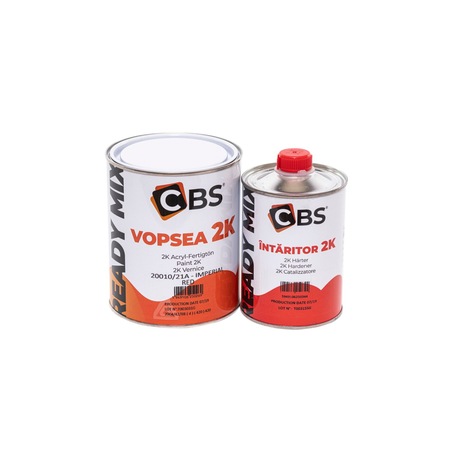 Vopsea auto ready mix 2K ROSU IMPERIAL 20010/021C Dacia nemetalizata 1L+0.5L intaritor - eMAG.ro