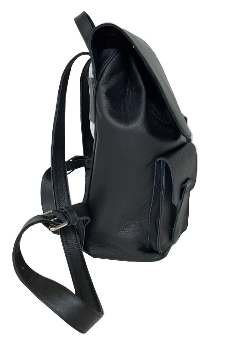 Rucsac piele naturala,Gentute din piele, Negru, 36x32x14 cm - eMAG.ro