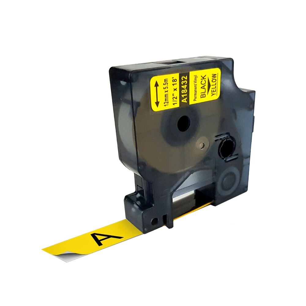 Etichete universale vinil galben 12mm x 5.5m, 18432 - eMAG.ro