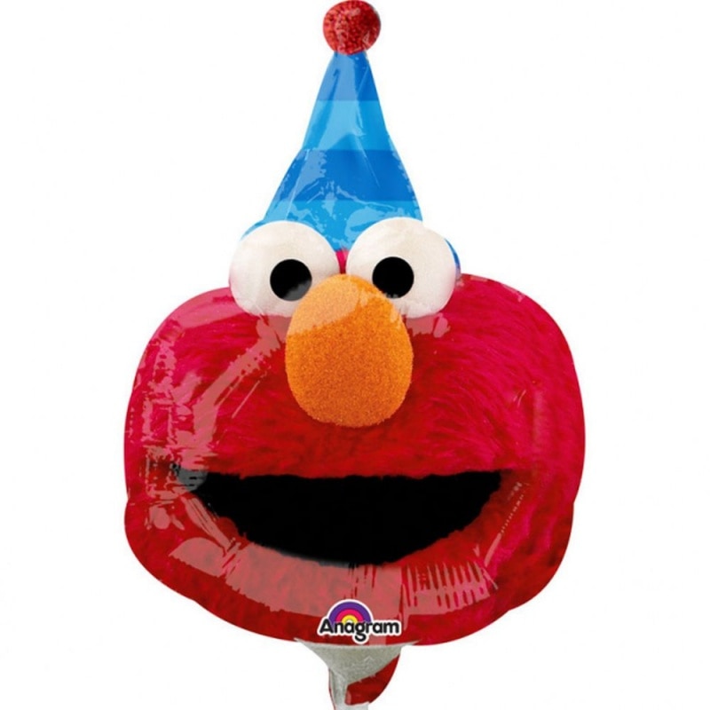 Balon mini figurina Sesame Street, doua fete, 20 x 27 cm, umflat + bat ...