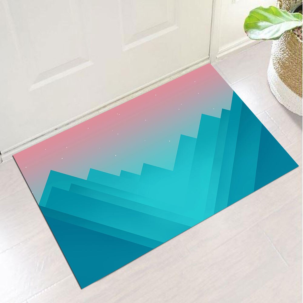 Covor Intrare Impermeabil Pres PVC Art Factory Munti Insirati, 50 x 70 ...