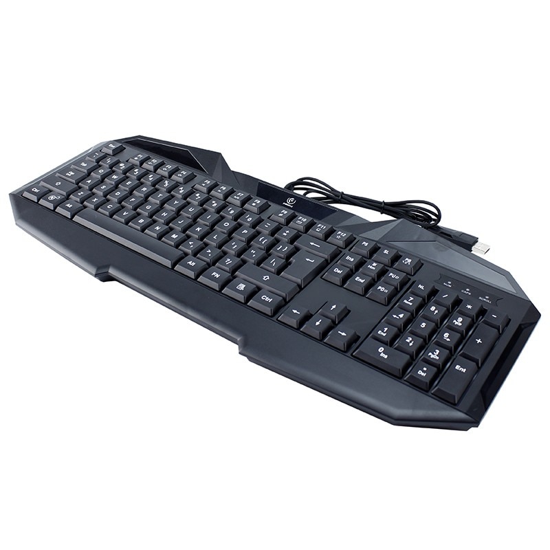 Tastatura gaming iluminata LED RGB, Rebeltec, interfata USB, 12 taste ...