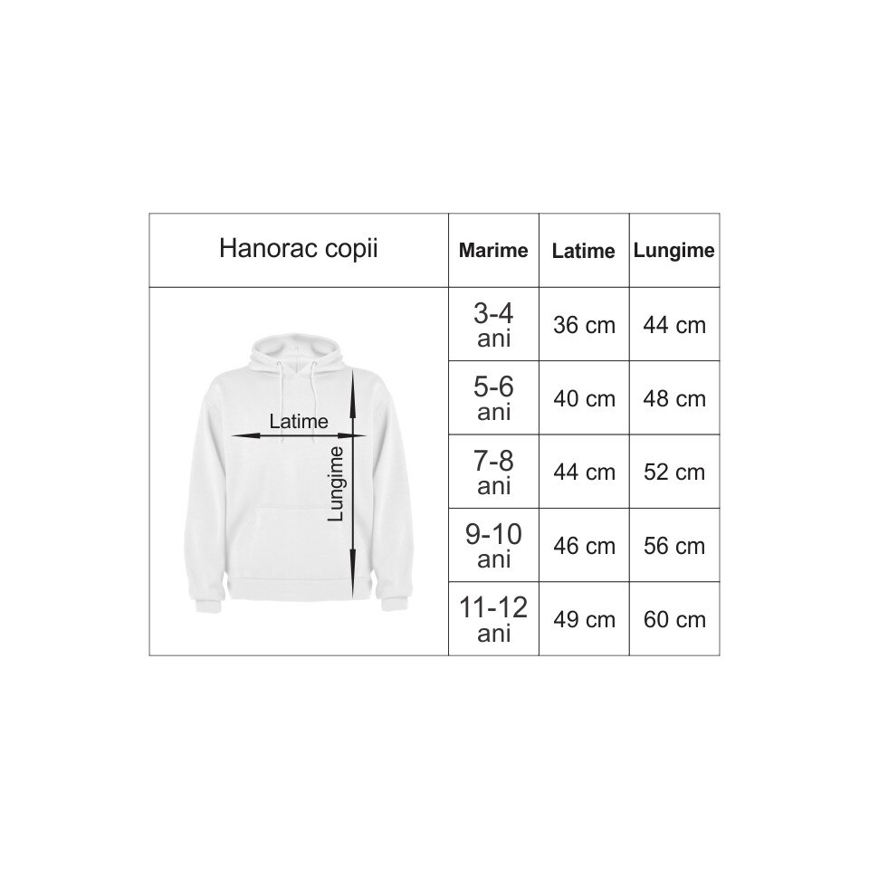 Hanorac copii Princess, alb/negru, 11-12 ani - eMAG.ro