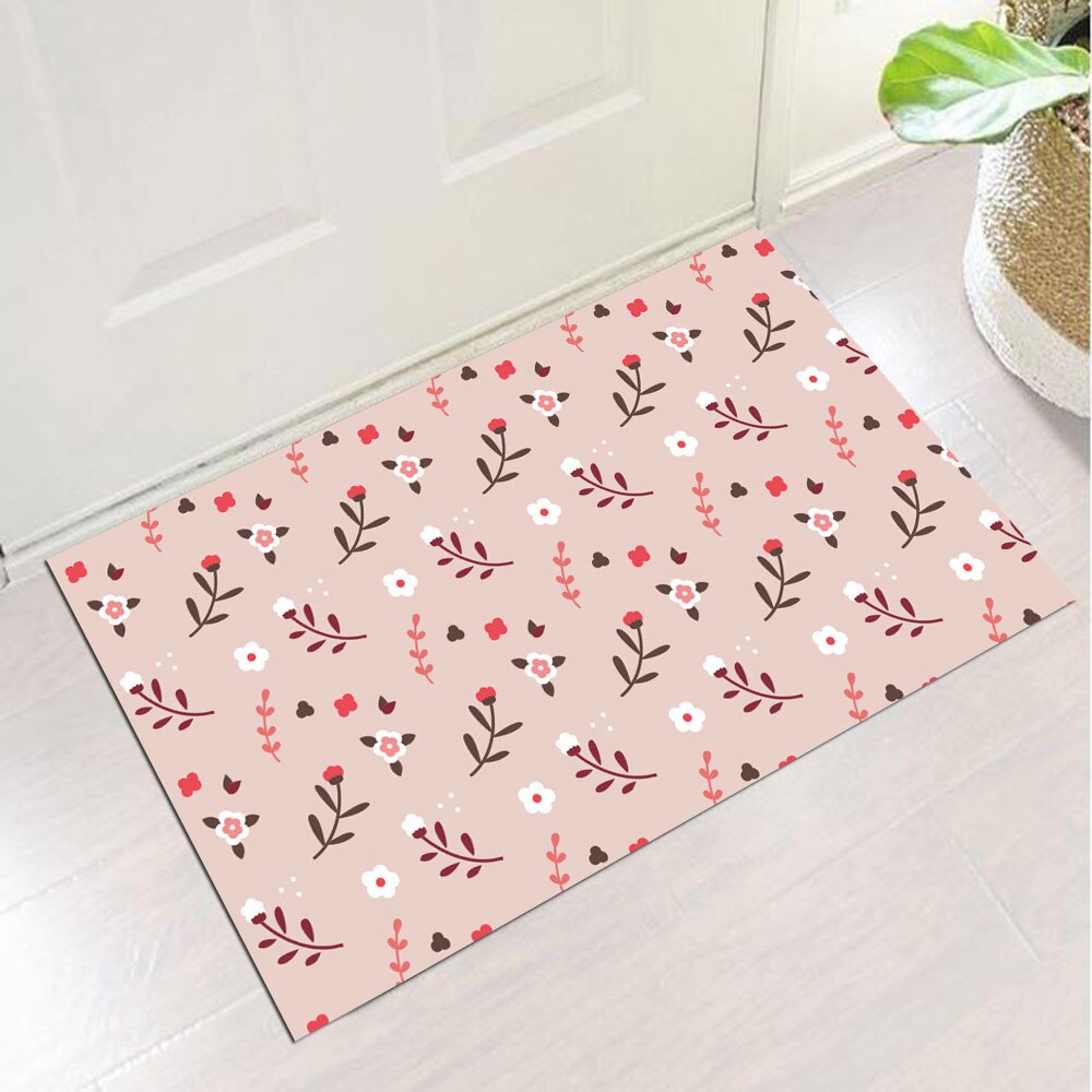 Covor Intrare Impermeabil Pres PVC Art Factory Tulpini de flori roz, 50 ...