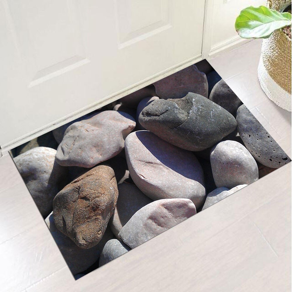 Covor Intrare Impermeabil Pres PVC Art Factory Pietre mari in nuante ...