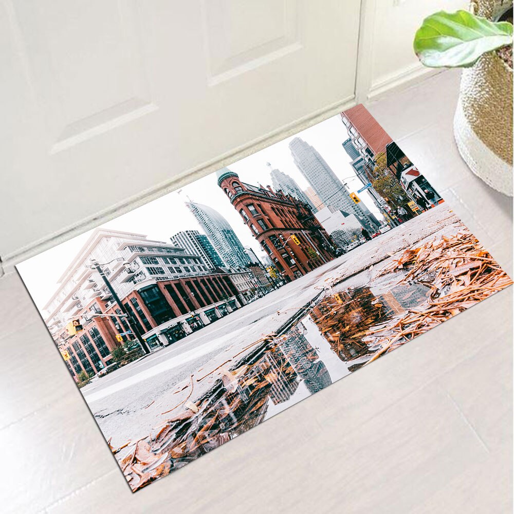 Covor Intrare Impermeabil Pres PVC Art Factory O zi ploioasa in oras ...