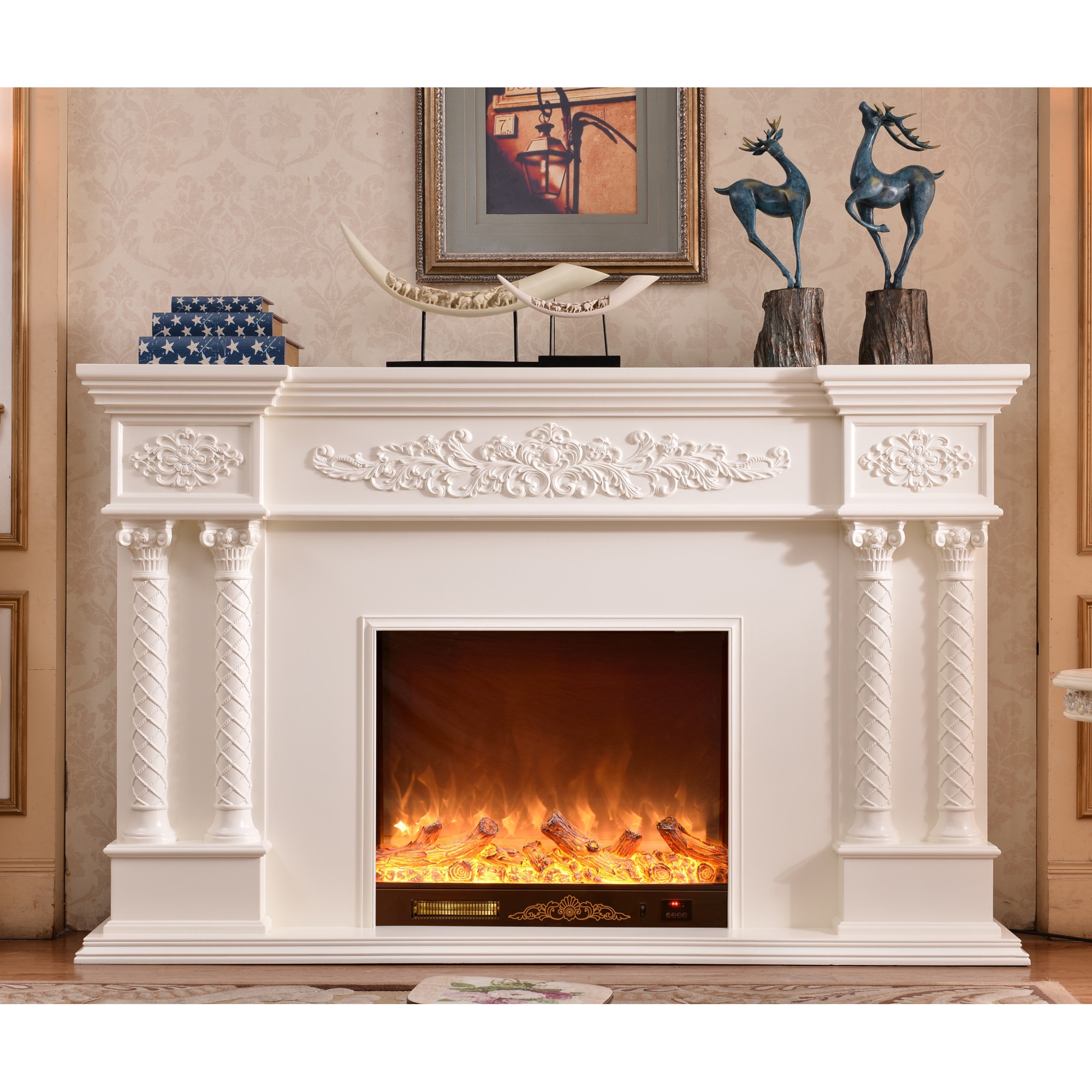 Електрическа камина Art Flame, Montecristo white, Размери (В*Ш*Д): 1380 ...