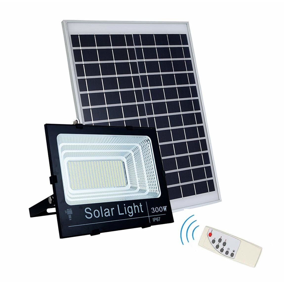 Proiector LED 300W cu Panou Solar, Rezistent la Apa IP67, cu ...