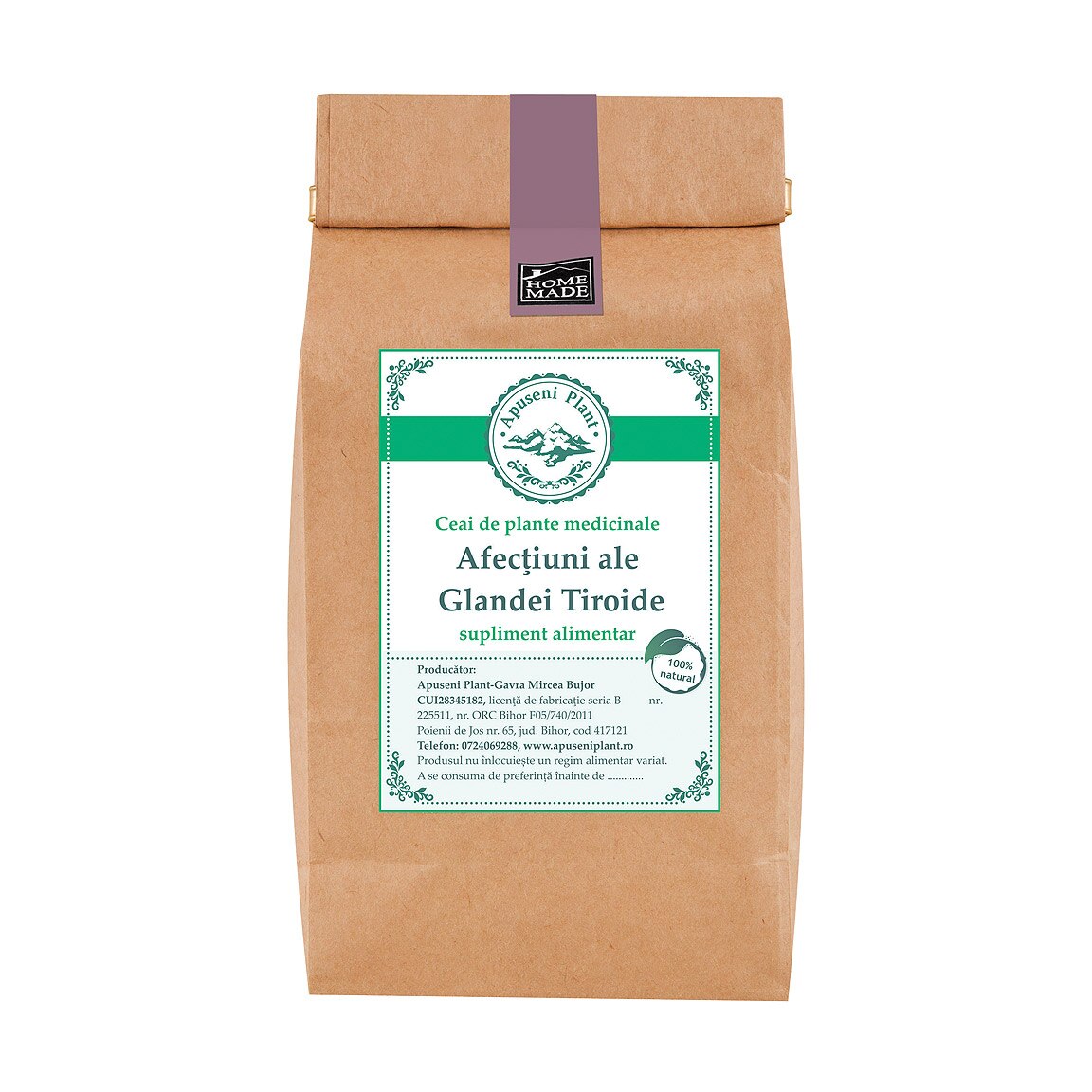 Ceai pentru Afectiuni ale Glandei Tiroide 200gr Apuseni Plant - eMAG.ro