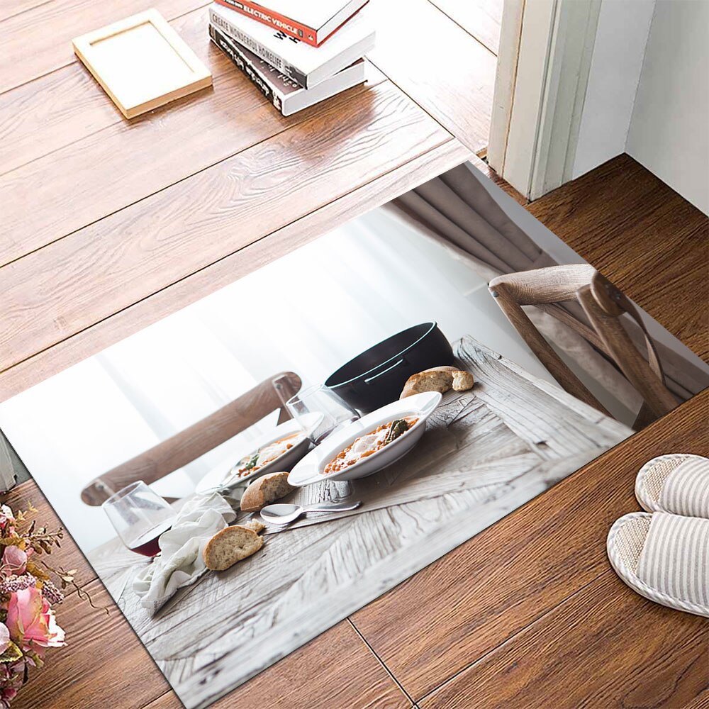 Covor Intrare Impermeabil Pres PVC Art Factory Pranzul acasa, 50 x 70 ...