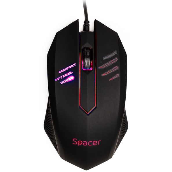 Mouse Spacer, Iluminare RGB, Negru - eMAG.ro