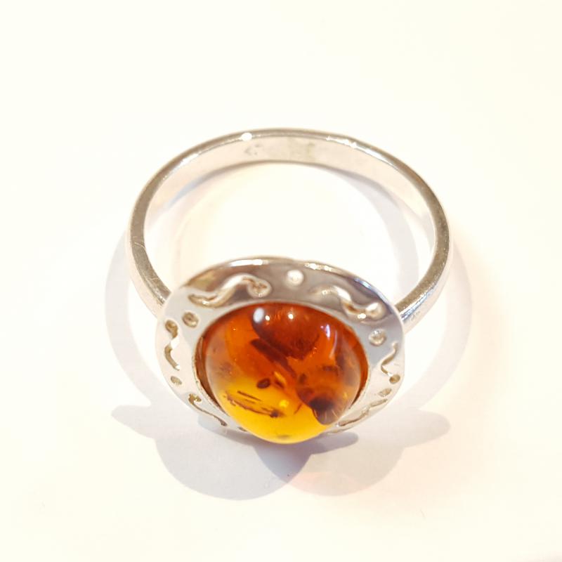 Ezüst gyűrű borostyán kővel lengyel Jubilex 266 - eMAG.hu