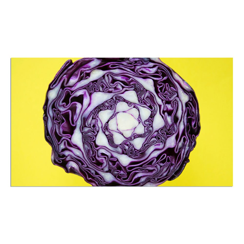 Covor Intrare Impermeabil Pres PVC Art Factory Varza mov, 50 x 70 cm ...