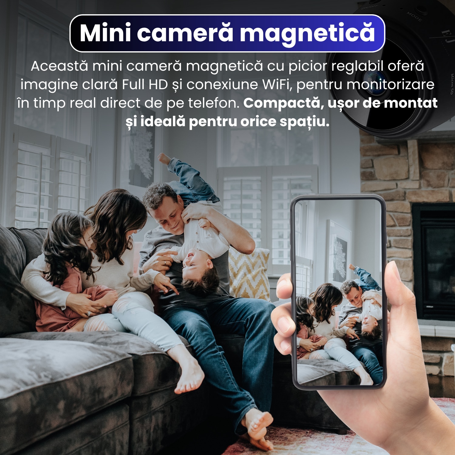 Mini Camera Spion, Dispozitiv pentru Spionaj cu Camera Video si ...