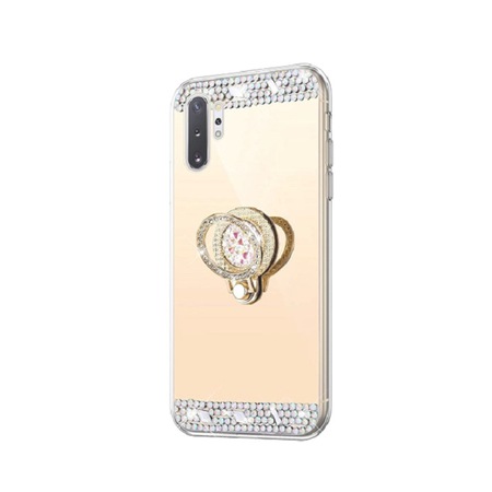 Капак за огледало, камъчета и пръстен Samsung Note 10 Plus Gold - eMAG.bg