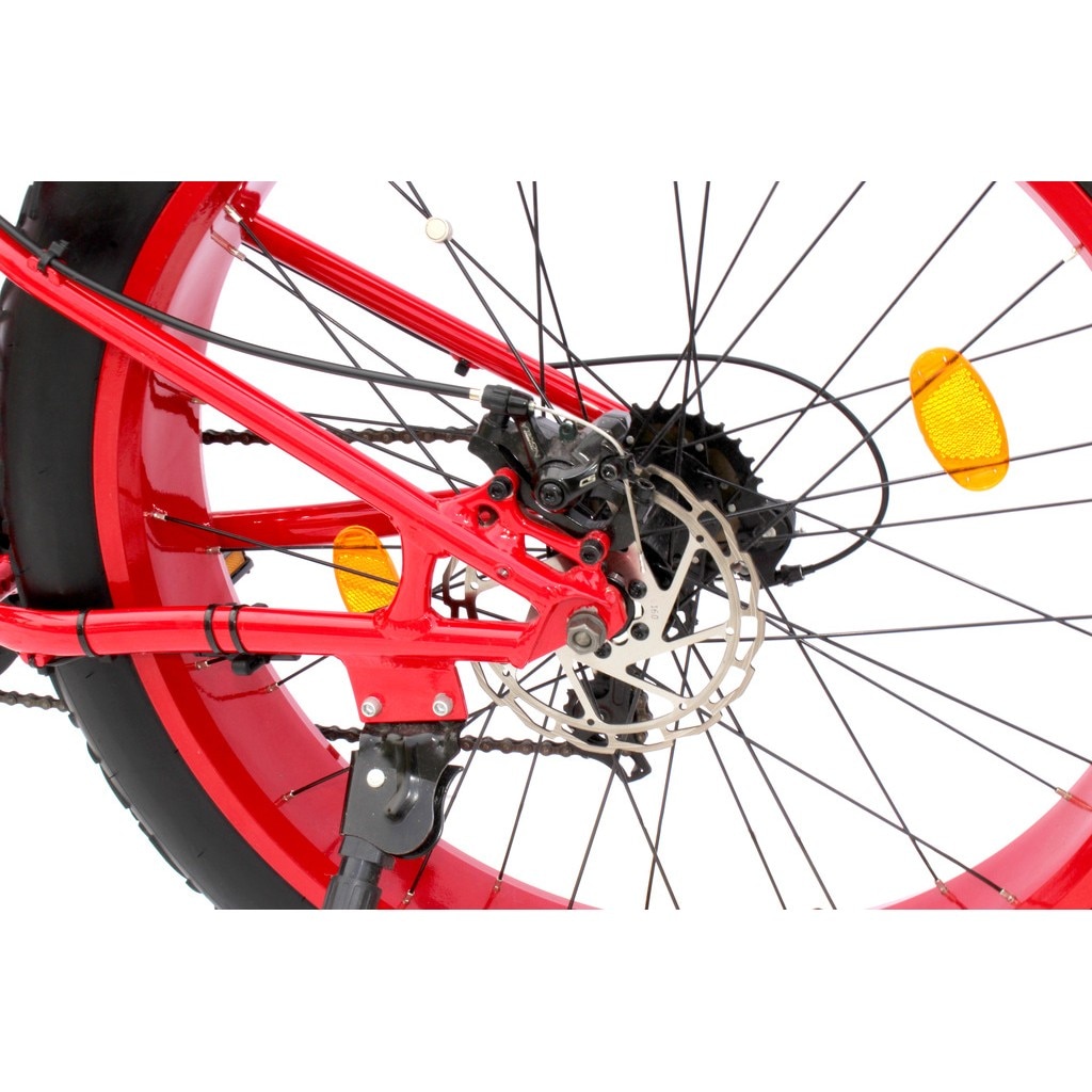 Електрически велосипед, TM Fat Bike, 250W, Червен - eMAG.bg