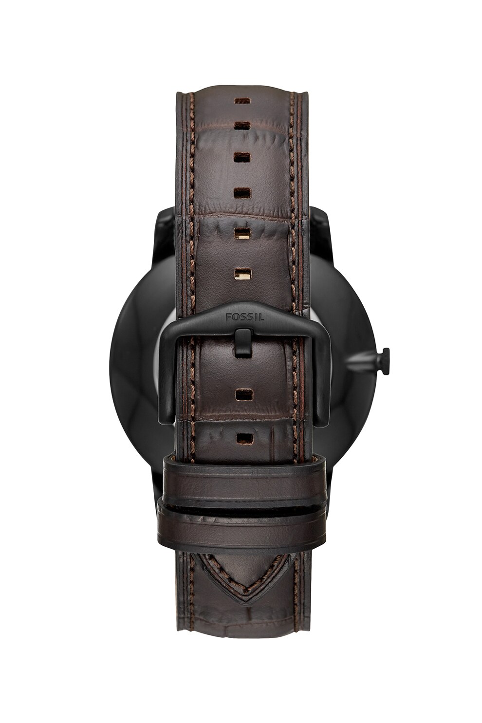 Fossil, Часовник с шагрен, Тъмнокафяв - eMAG.bg