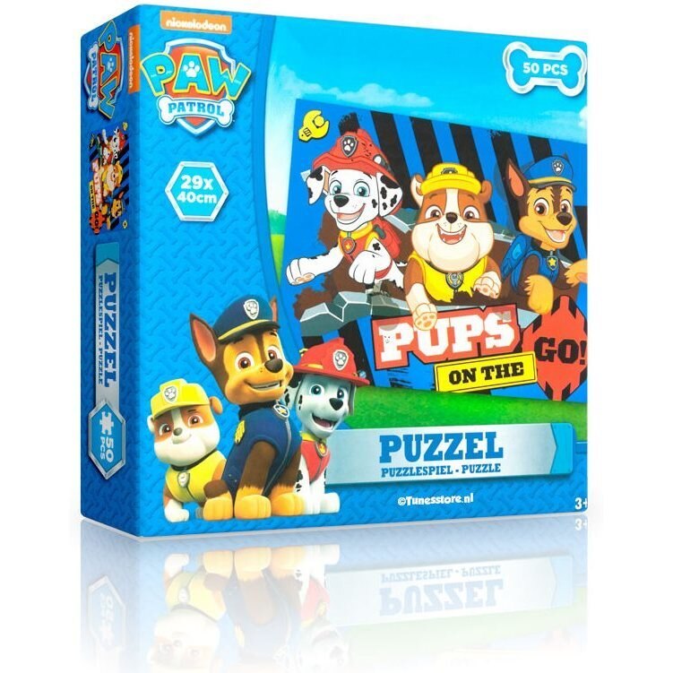Puzzle Paw Patrol, Chase, Marshal, Rubble, 50 piese, Toy Universe - eMAG.ro