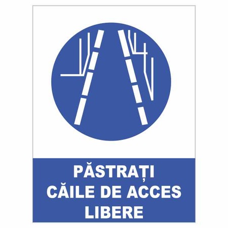 Indicator pastrati caile de acces libere, autocolant 15x20 cm - eMAG.ro