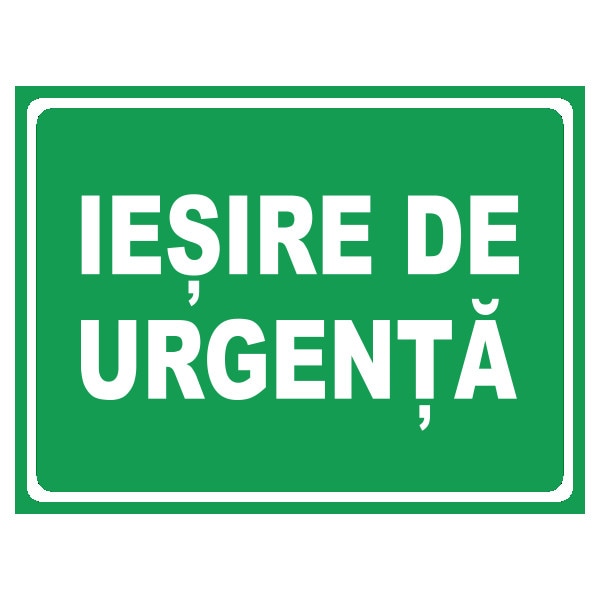 Indicator iesire de urgenta, autocolant + PCV 1mm grosime 20x26 cm ...