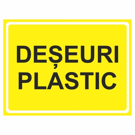 Indicator autocolant - Deseuri plastic, 20x26 cm - eMAG.ro