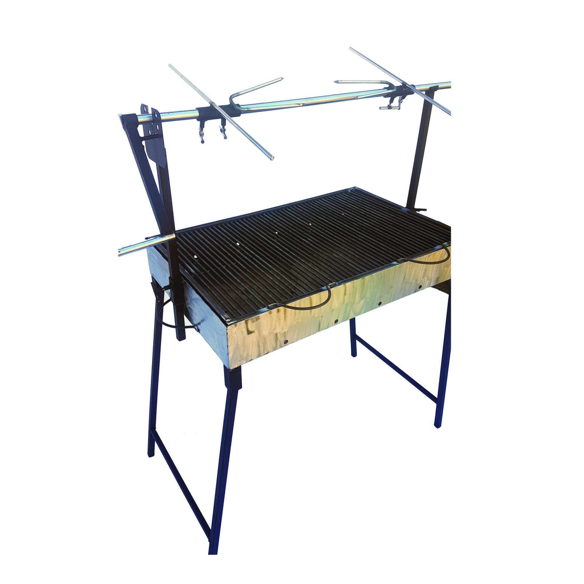 Gratar cu rotisor-protap 80x50x85 cm - eMAG.ro