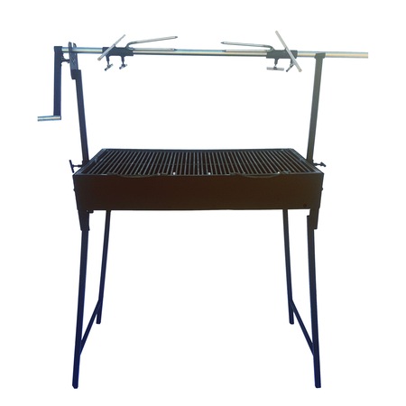 Gratar cu rotisor-protap 80x50x85 cm negru - eMAG.ro