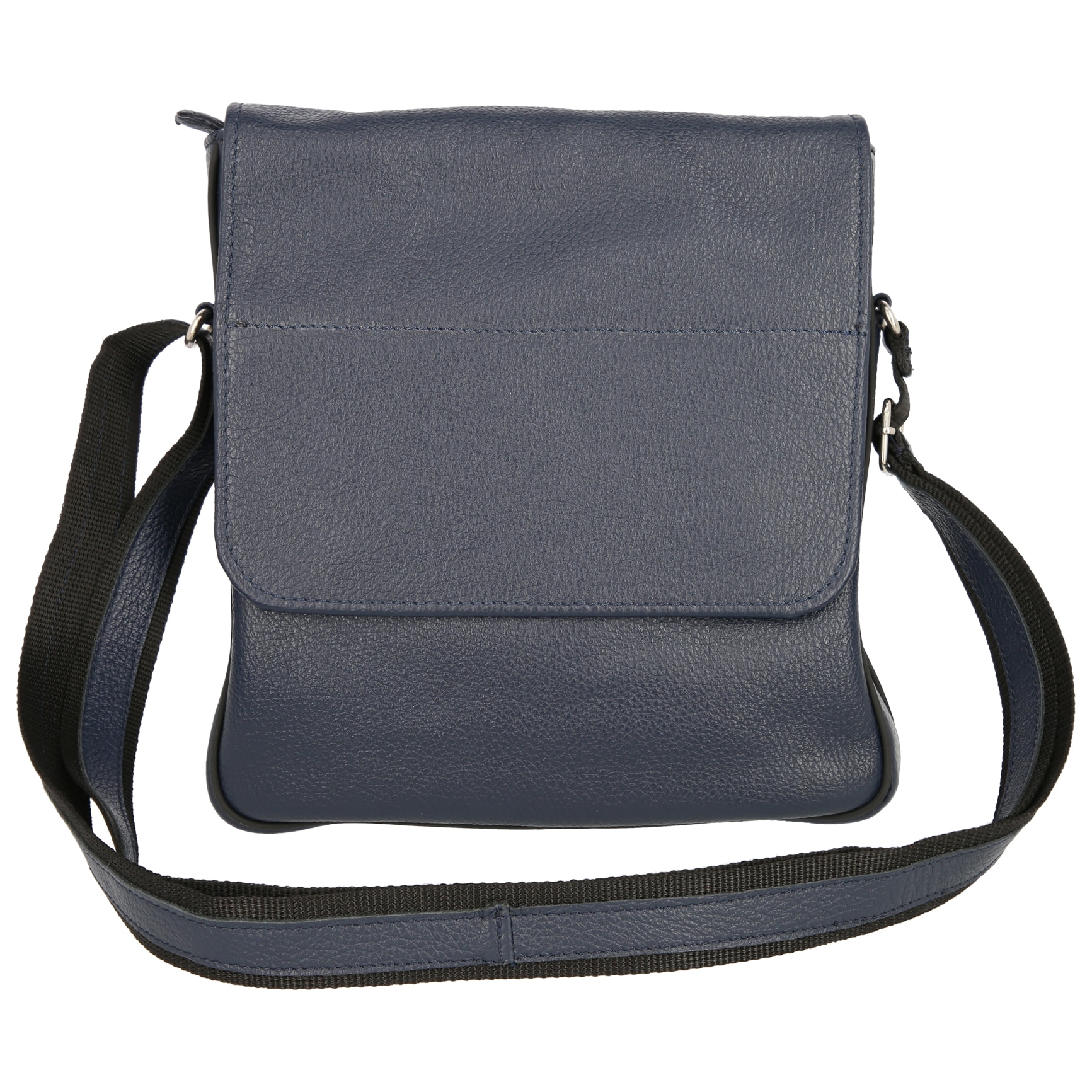 Borseta de umar din piele naturala, model cu capac S01, bleumarin ...