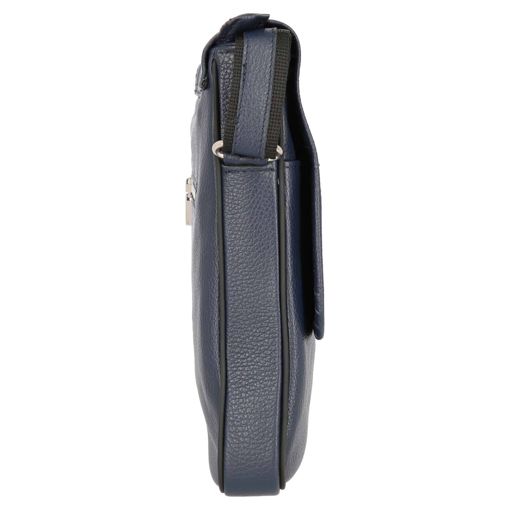 Borseta de umar din piele naturala, model cu capac S01, bleumarin ...