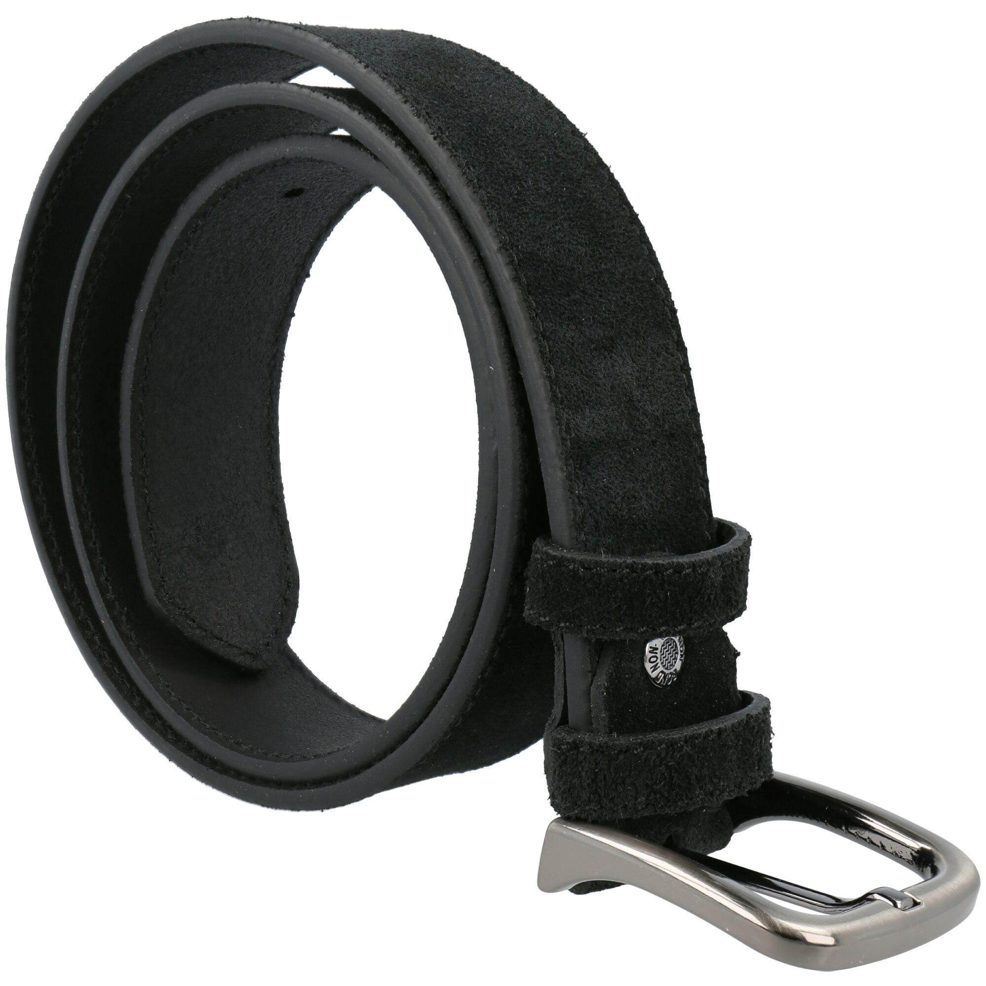 Curea neagra din piele intoarsa model Argos pentru blugi, 130cm ...