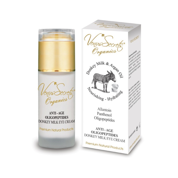 Крем за очи VENUS SECRETS Против стареене с магарешко мляко, 40ml - eMAG.bg