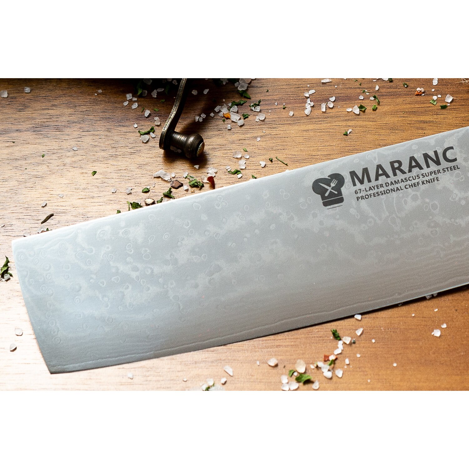 Професионален нож накири Maranc, дамаска стомана, 17,6 см, M49 - eMAG.bg