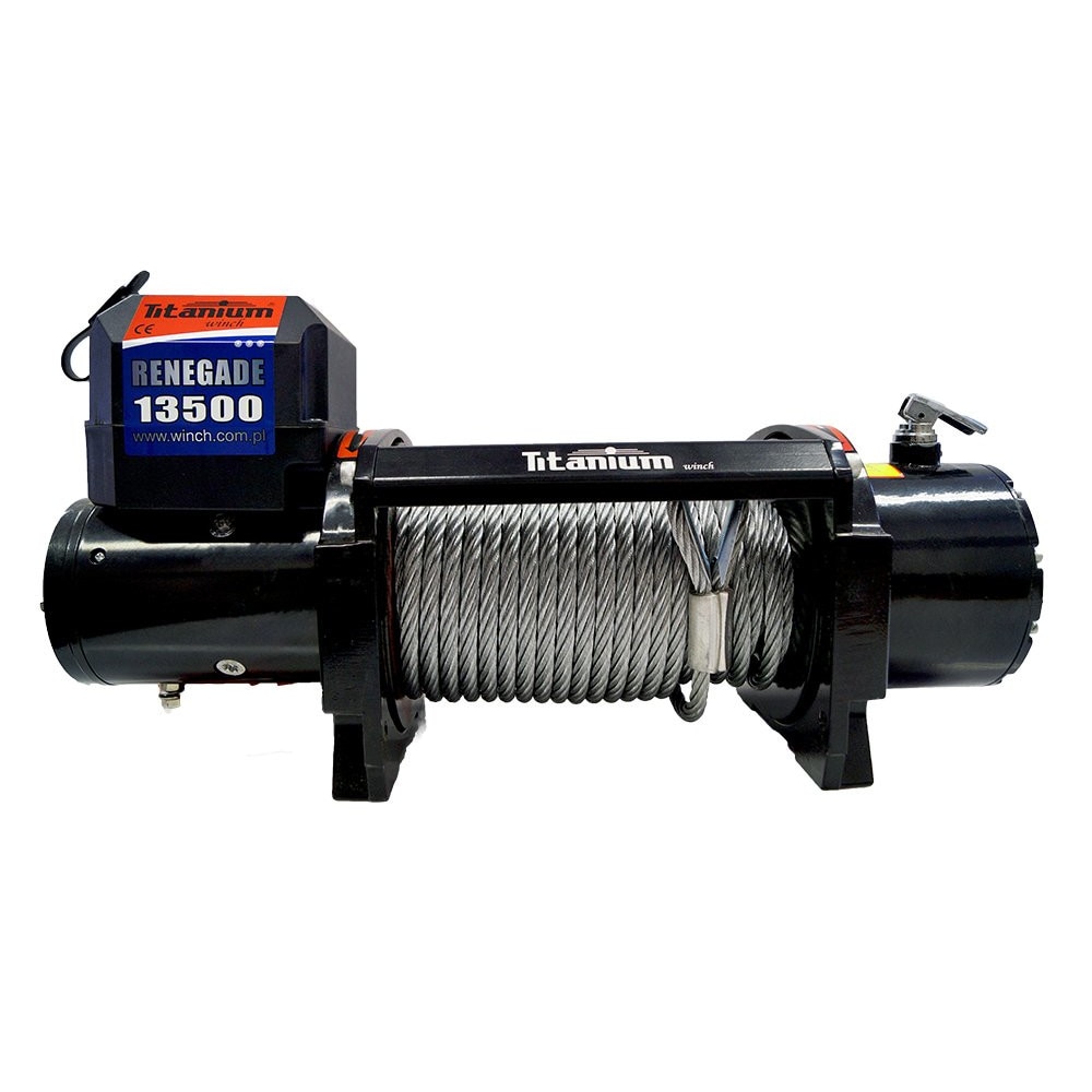 Troliu auto, off road Titanium Renegade 13500Lbs 6120KG, cablu de otel ...