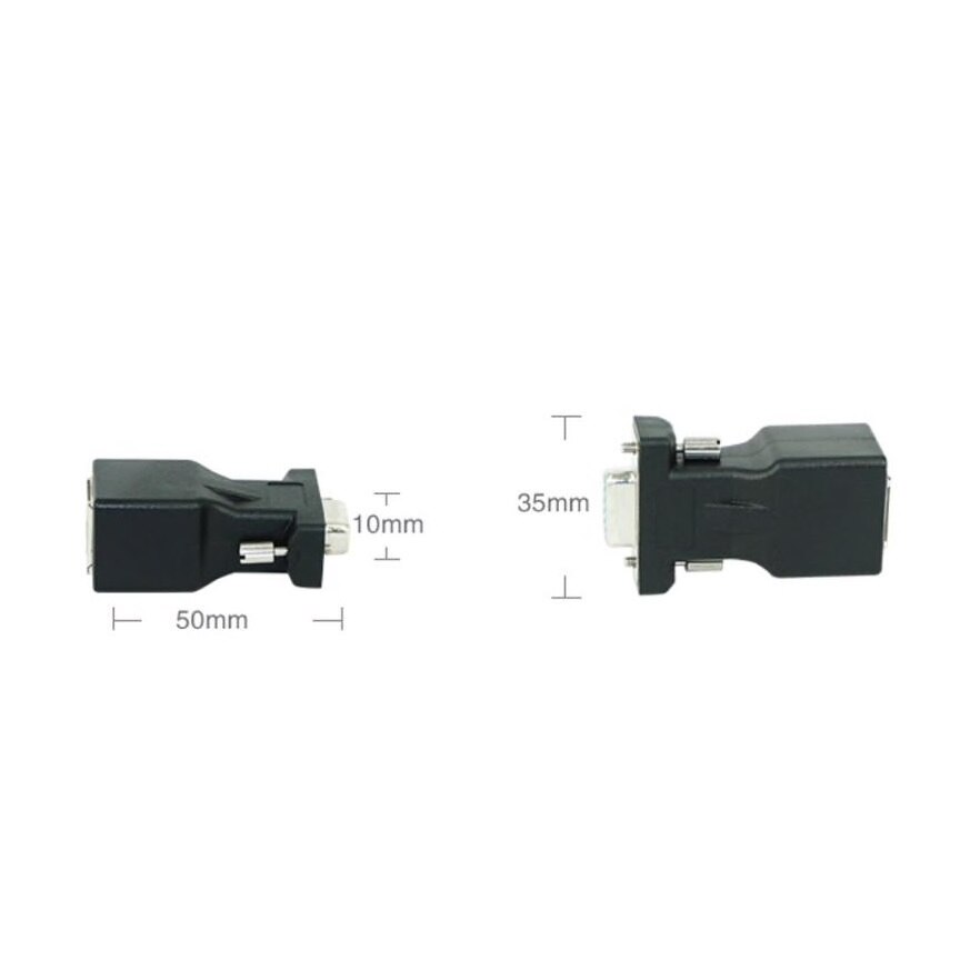 Set Adaptor, Extensie prelungire VGA prin cablu retea RJ45 cat 5/6 ...