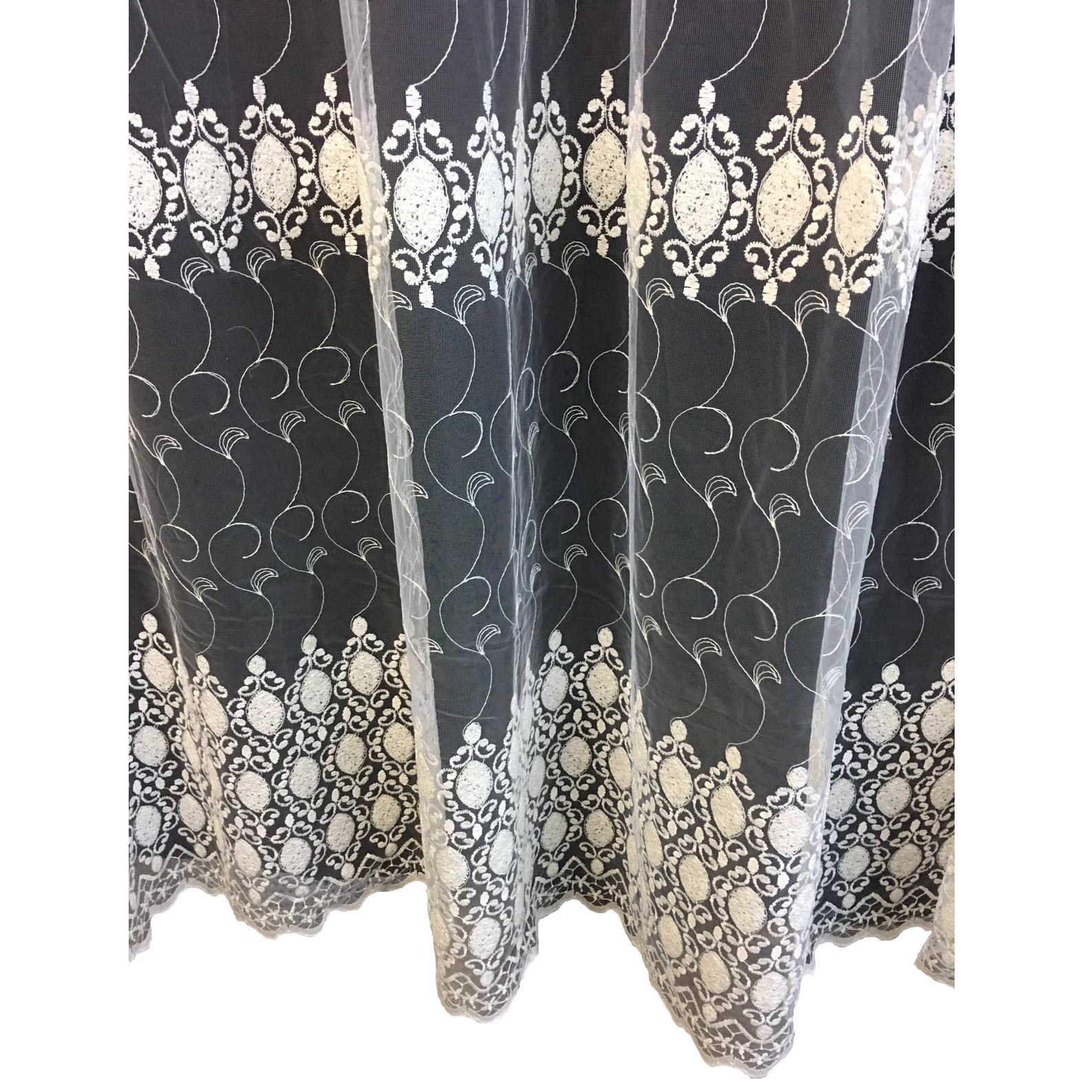 Perdea brodata, culoare fildes colectia, "Mirror by Liz Line ...