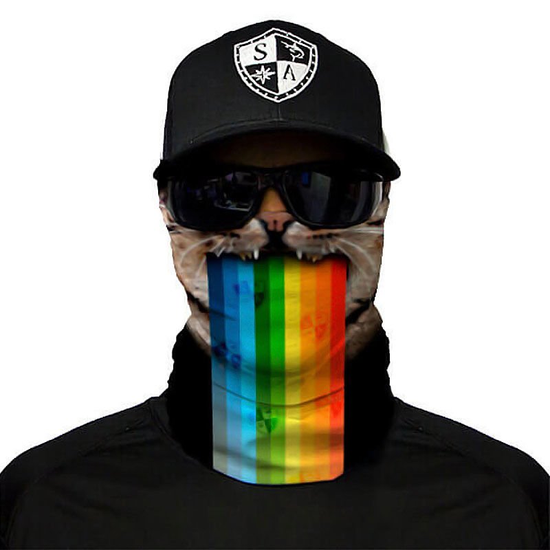 Bandana multifunctionala SA Co. Face Shield™ Rainbow Cat - eMAG.ro