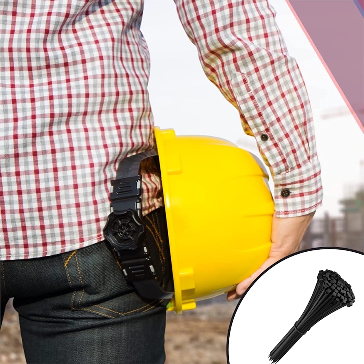 Set de 100 buc Soricei - Coliere de Plastic, Fasete, Bride 200 mm x 2,5 ...