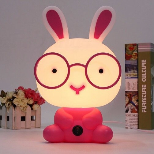 Lampa de veghe pentru copii, iepure, roz, lumina calda, Gonga - eMAG.ro