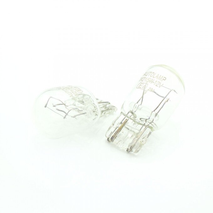 Set 2 becuri W21/5W, 12V, 21W, portocaliu, sticla Quartz, dublu ...