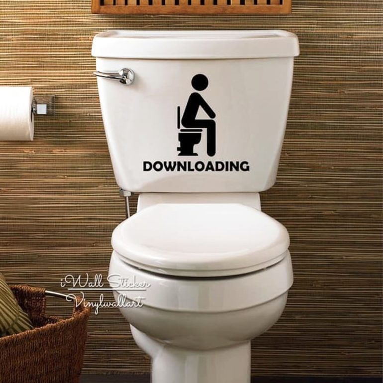 Sticker Toaleta - Downloading - eMAG.ro