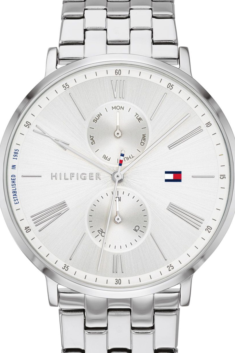 Tommy Hilfiger, Овален часовник с метална, Сребрист - eMAG.bg