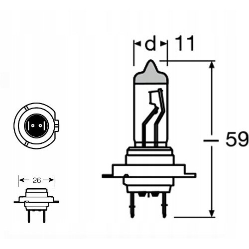 Bec auto H7, Senso, 24V, Transparent - eMAG.ro