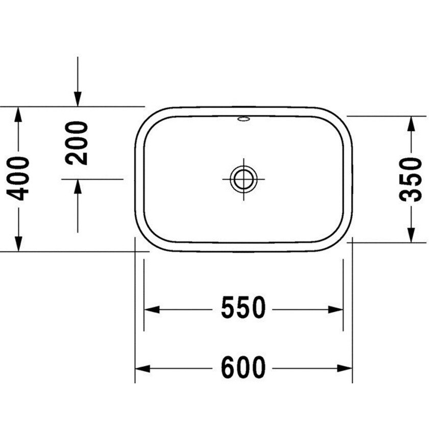 Lavoar tip bol Duravit Happy D.2 60x40cm, fara orificiu baterie ...