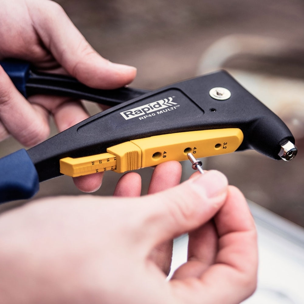 Cleste pop nituri Rapid RP40 Multi kit cu servieta, cap nituire ...