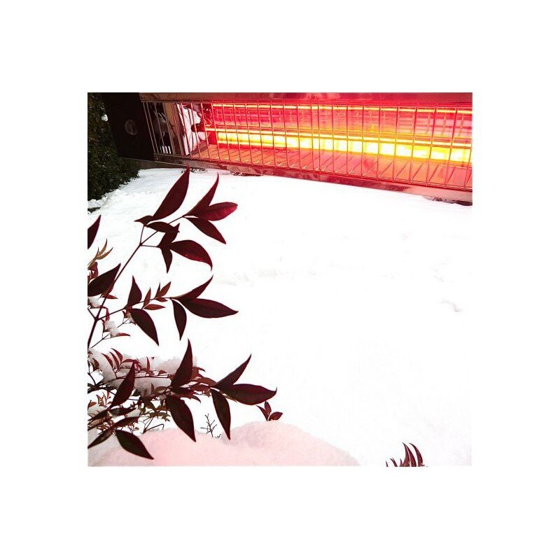 Radiator terasa Petalo, 1200W, 73 x 38 x 12 cm, Lumina rosie, Rezistent ...