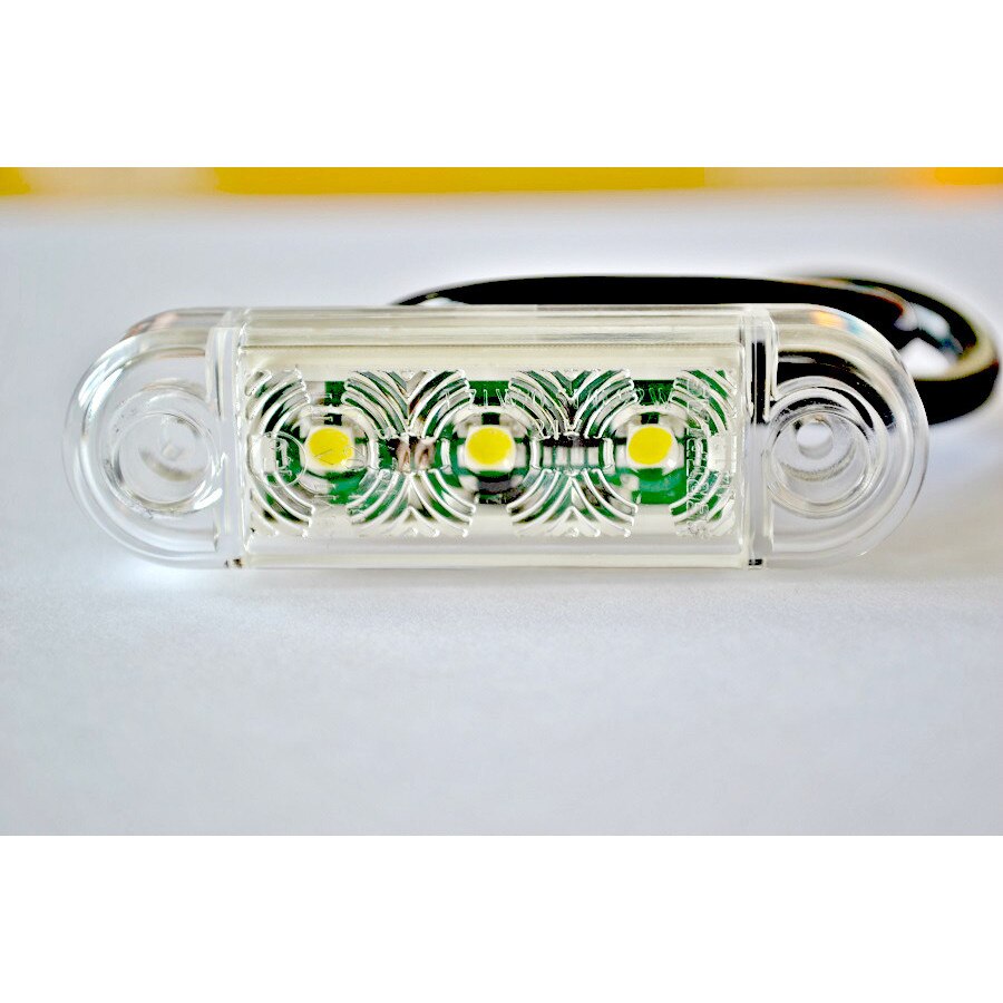 Lampa auto alba cu 3 leduri 12-24V - eMAG.ro