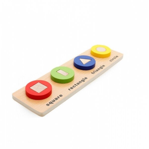 Puzzle din lemn cu forme geometrice - eMAG.ro