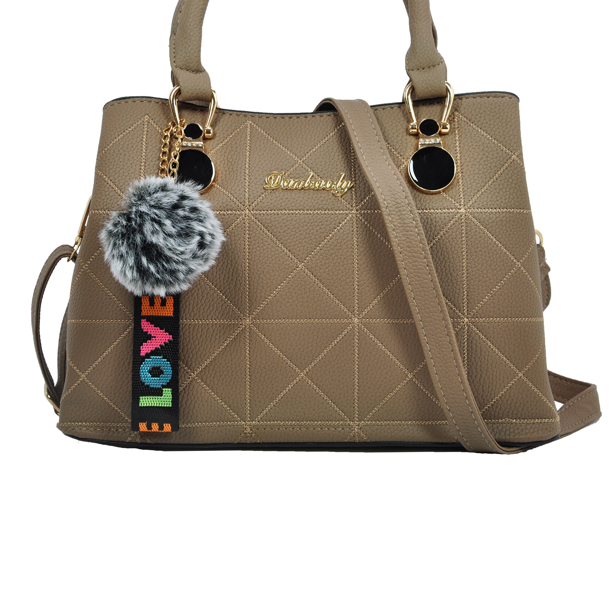 Danbaoly Abigail, DA-178-LIGHT-BROWN, Bőr táska vállpánttal ...