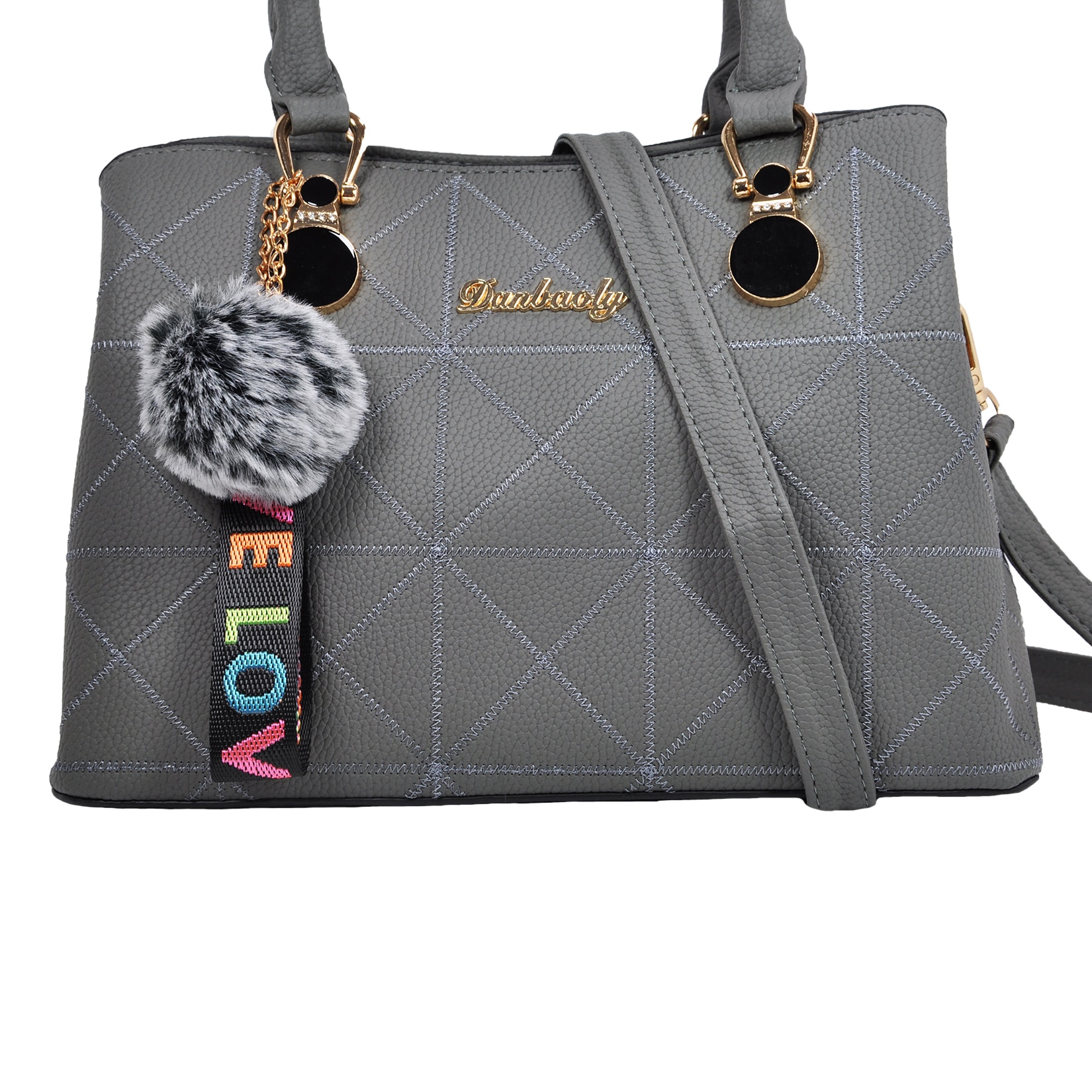 Danbaoly, DA-178-GREY, Bőr táska vállpáttal,, szürke - eMAG.hu