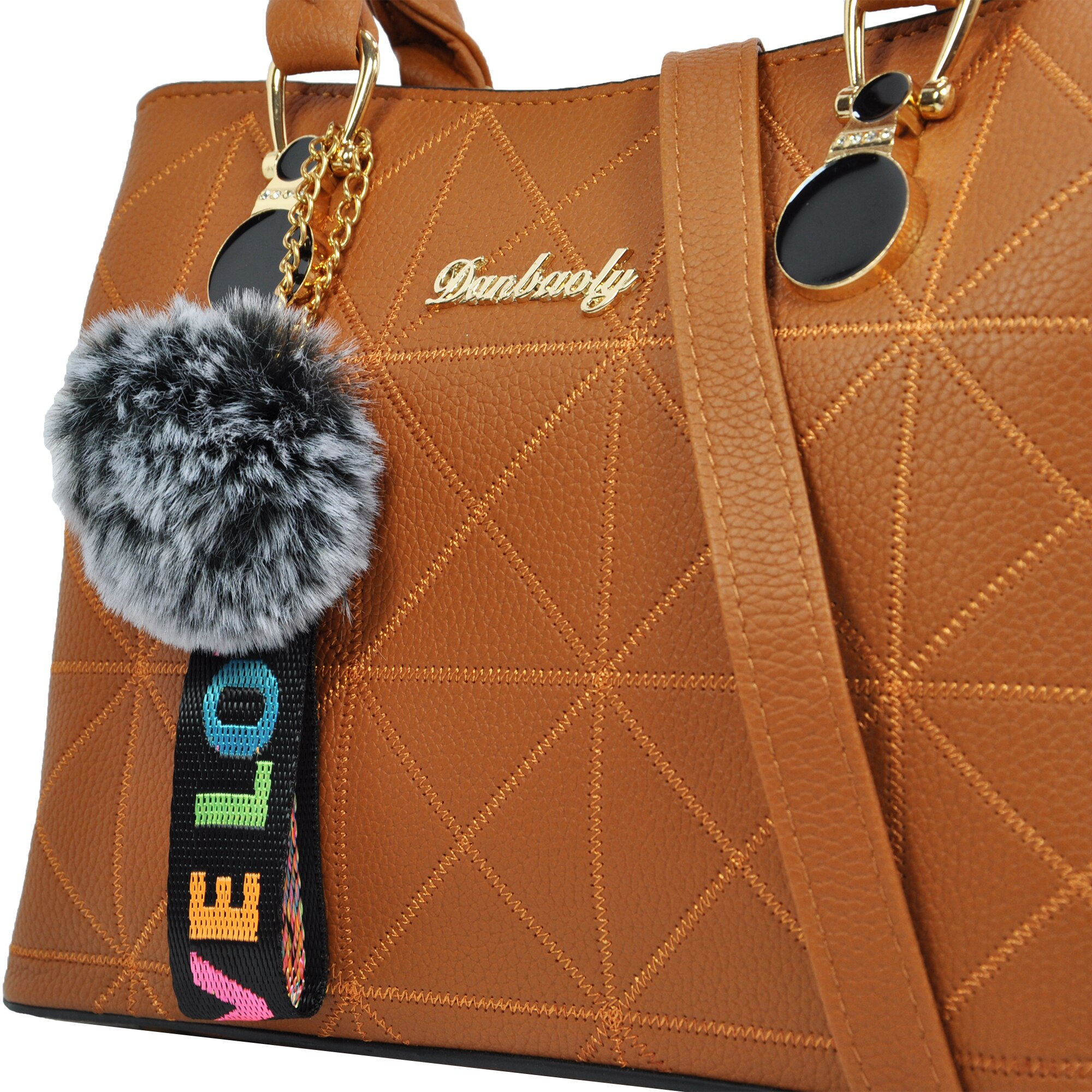 Danbaoly DA-178-BROWN, Bőr táska vállpánttal, barna - eMAG.hu